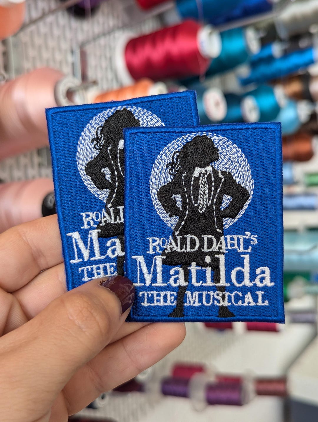 Roald Dahl's Broadway Musical matilda Embroidered Patch. Own Design ...