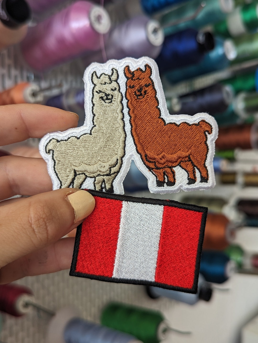 Llamas / Flag of Peru Embroidered Patch to Sew or Iron On. Own. - Etsy