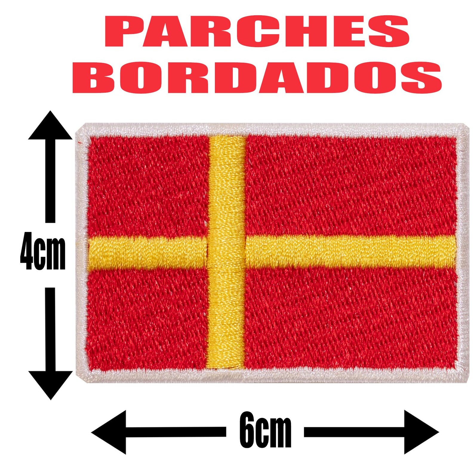 "flag of Scania, Sweden" Embroidered Patch. Sew-on or Iron-on. Custom ...
