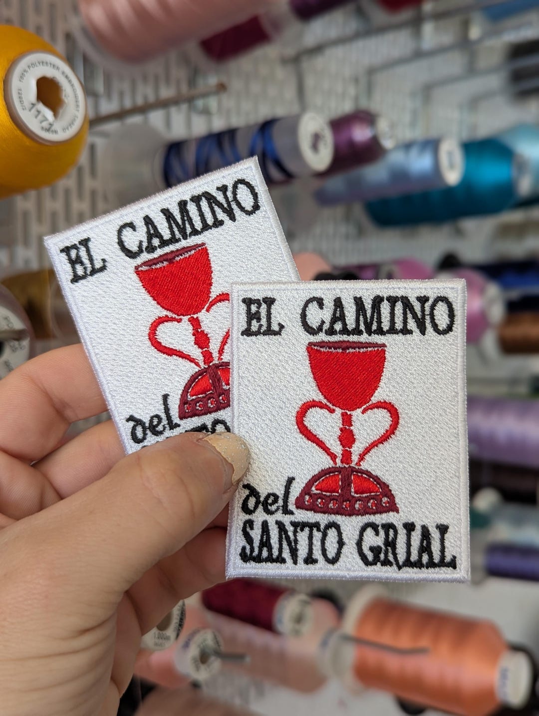 "the Path to the Holy Grail" Embroidered Patch, for Sewing or Ironing ...