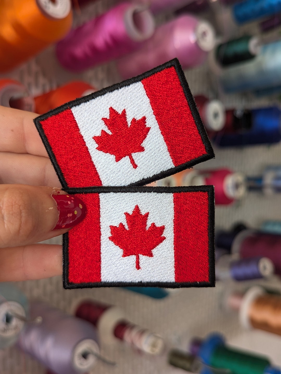 Embroidered Patch flag of Canada. to Sew or Iron. Own. 6cm X 4cm. - Etsy