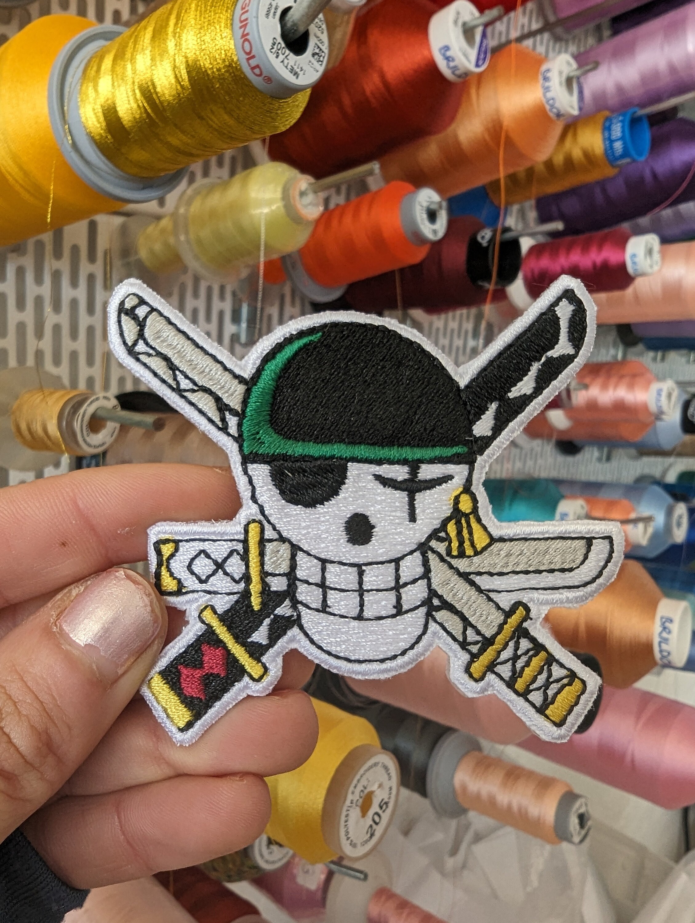 Zoro One Piece Pirate Badge Embroidered Patch. to Sew or Iron - Etsy