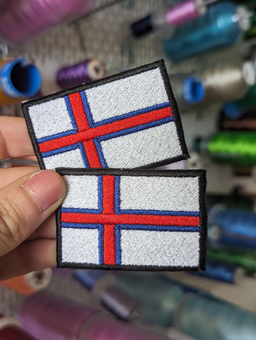 Embroidered Patch flag of the Faroe Islands. to Sew or Iron. - Etsy