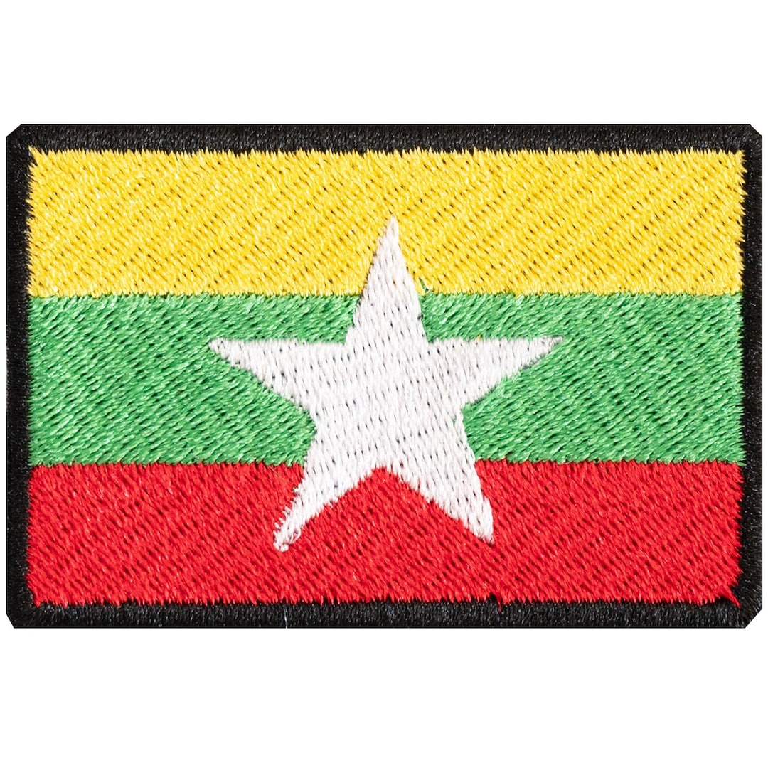 Myanmar Burma Flag Embroidered Patch. Sew-on or Iron-on. Various ...