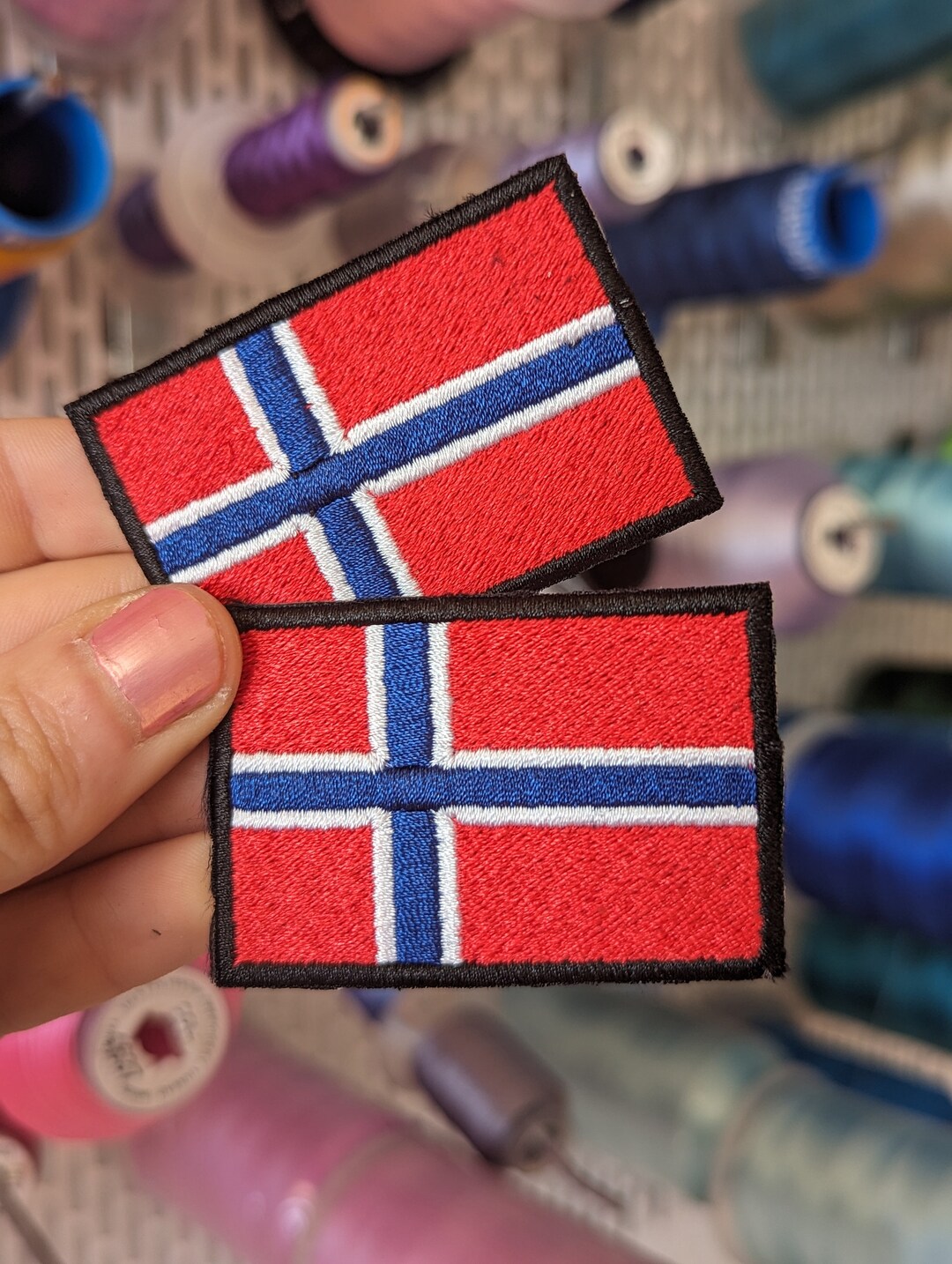 Norway Flag Embroidered Patch. for Sewing or Ironing. - Etsy