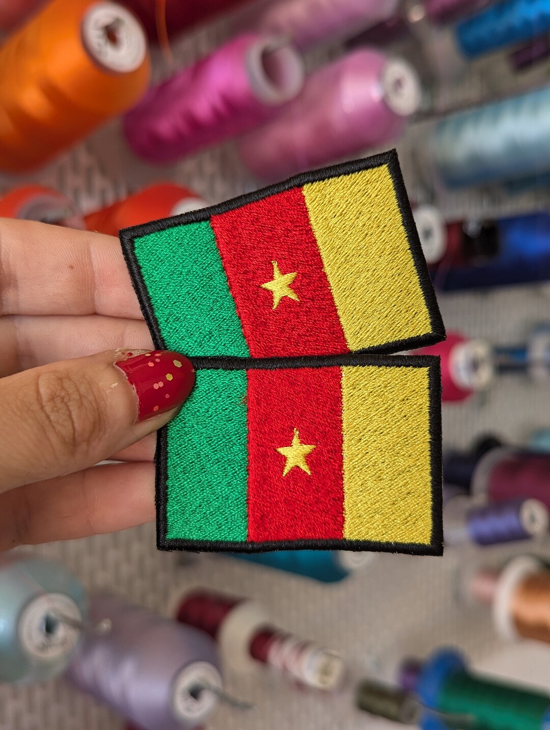 Embroidered Patch flag of Cameroon. to Sew or Iron. Own. 6cm X 4cm. - Etsy