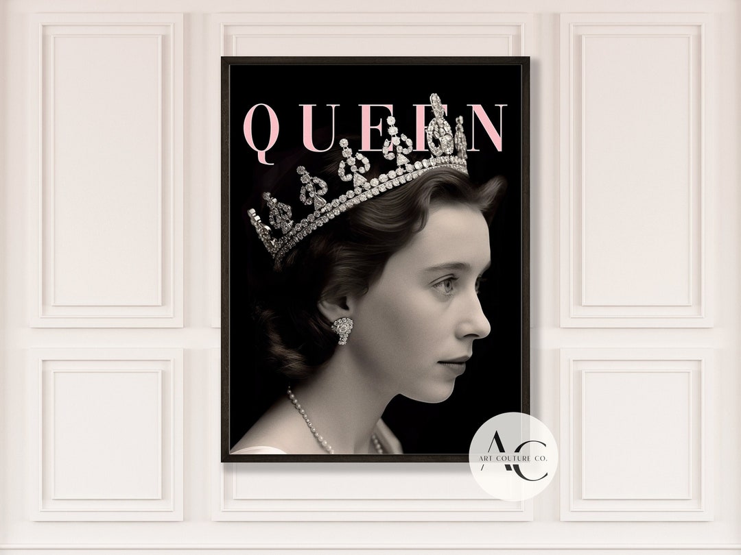 Queen Elizabeth Portrait Print, Iconic Picture, HRH Poster, INSTANT ...