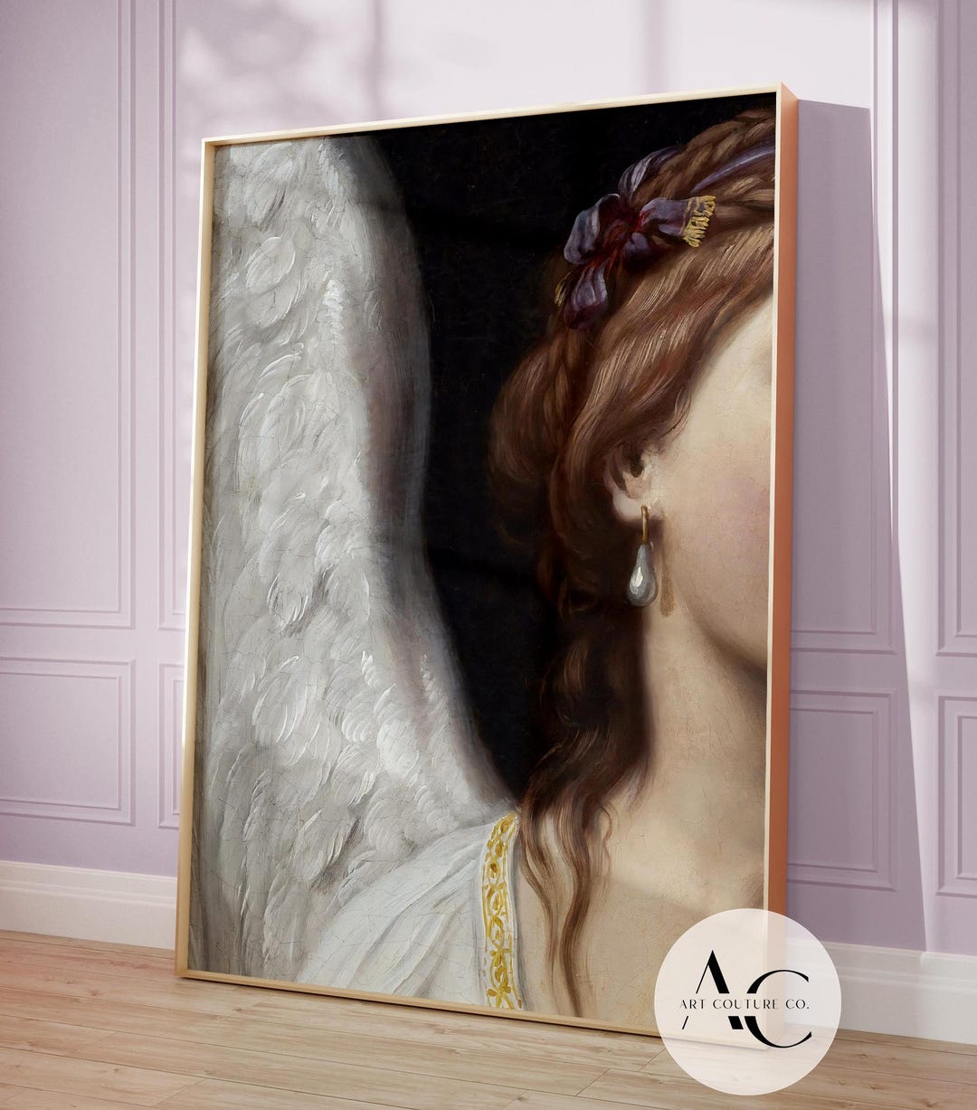 Moody Angel Wings Wall Art Printable, Christmas Wall Art, INSTANT ...