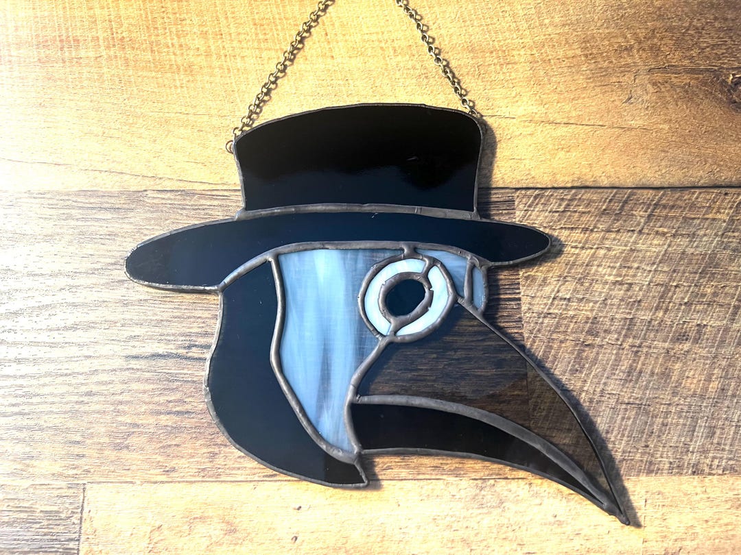Plague Doctor's Gaze Stained Glass Suncatcher - Etsy