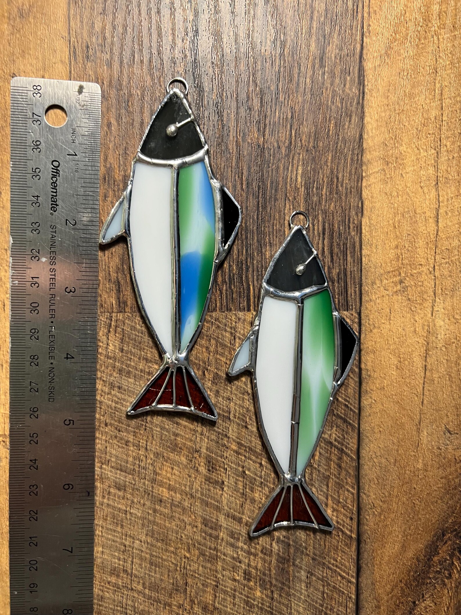Colorful Stained Glass Fish Suncatcher – Nautical Window Decor - Etsy