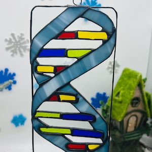 Stained Glass DNA Panel Unique Genetic Art for Home or Office - Etsy