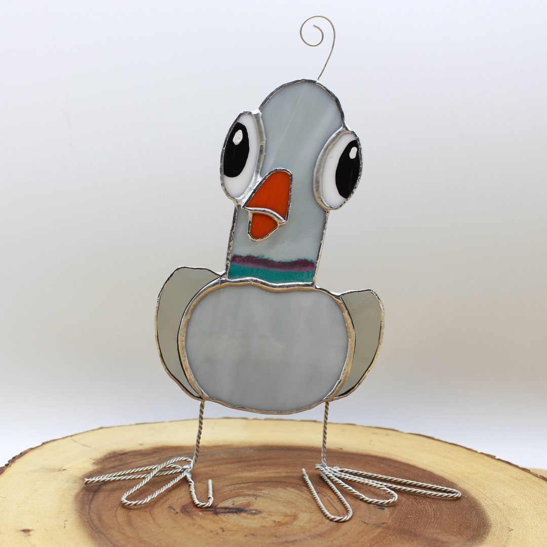 Silly Standing Stained Glass Pigeon - Etsy