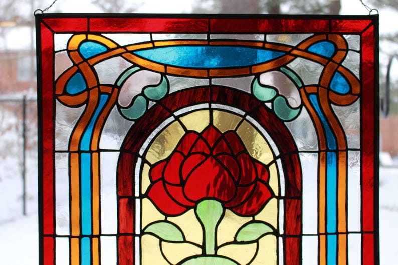 Stranger Things Inspired Stained Glass Window Panel | Vecna Creel House ...