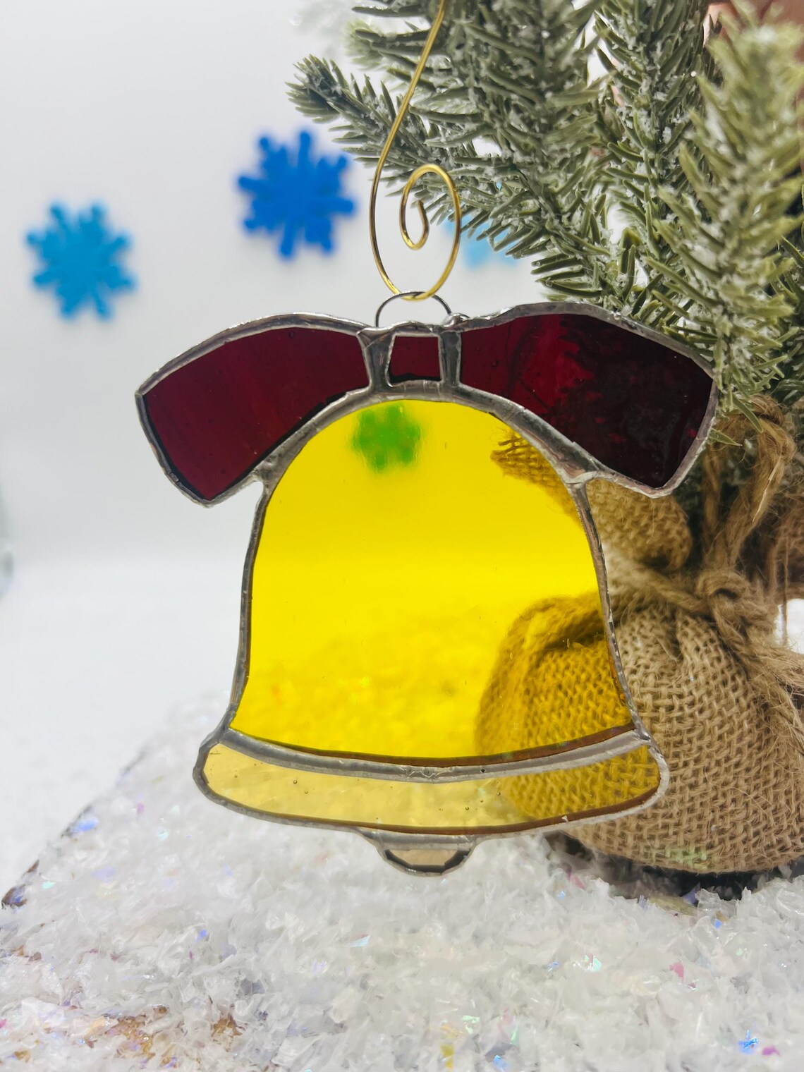 Stained Glass Bell Ornament – Christmas Tree Decoration - Etsy