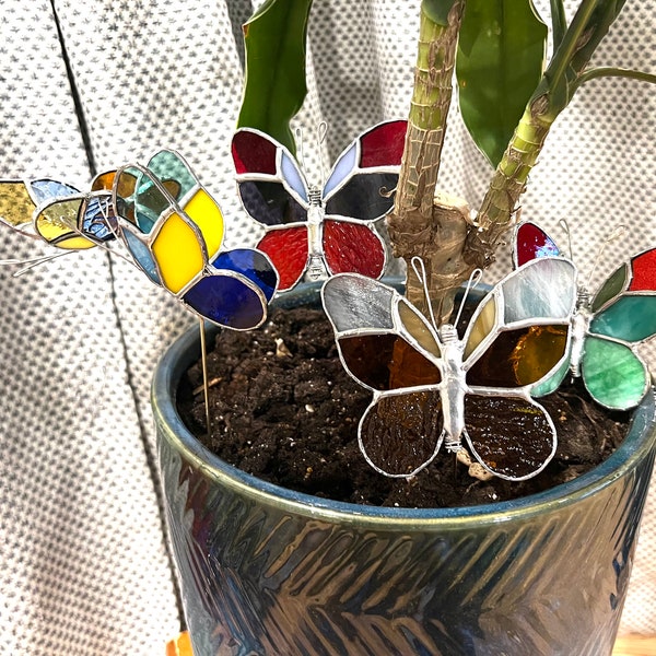 Stained Glass Garden Stakes - Etsy