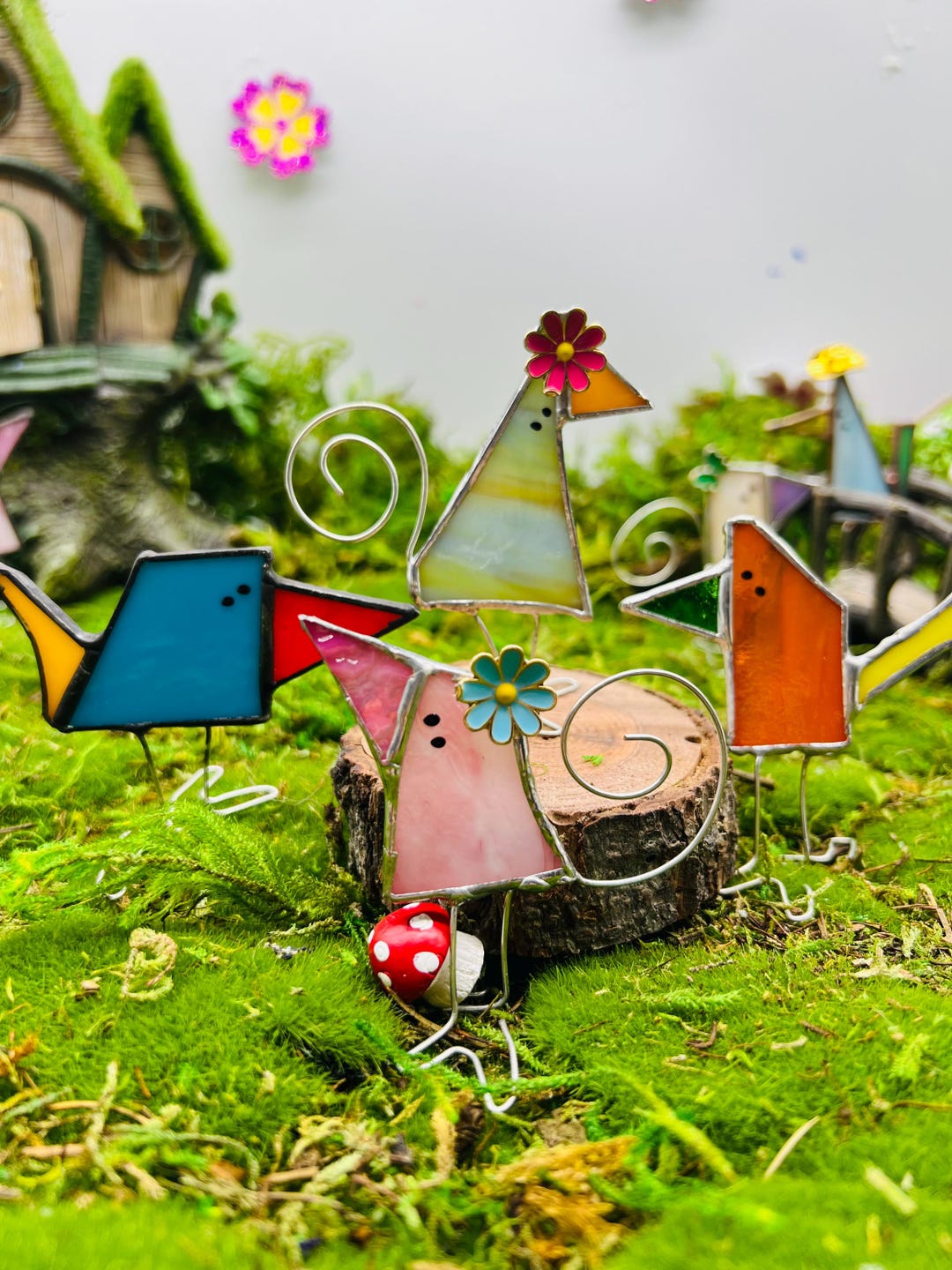 Stained Glass Silly Bird Suncatcher – Whimsical Window Decoration - Etsy