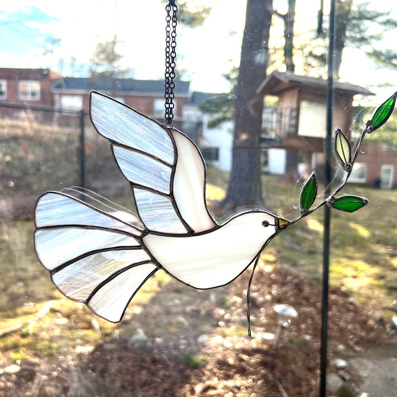 Stained Glass Dove - Etsy