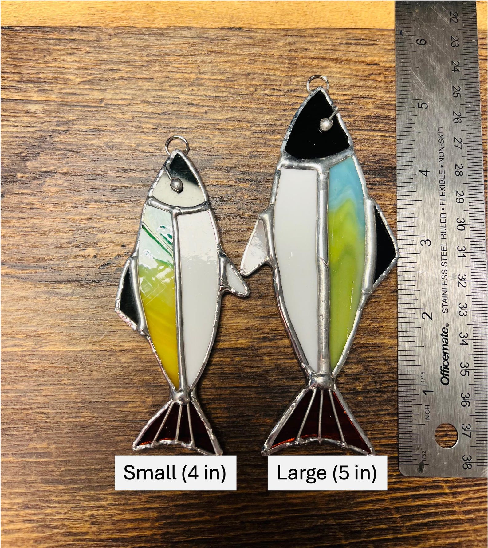 Colorful Stained Glass Fish Suncatcher – Nautical Window Decor - Etsy
