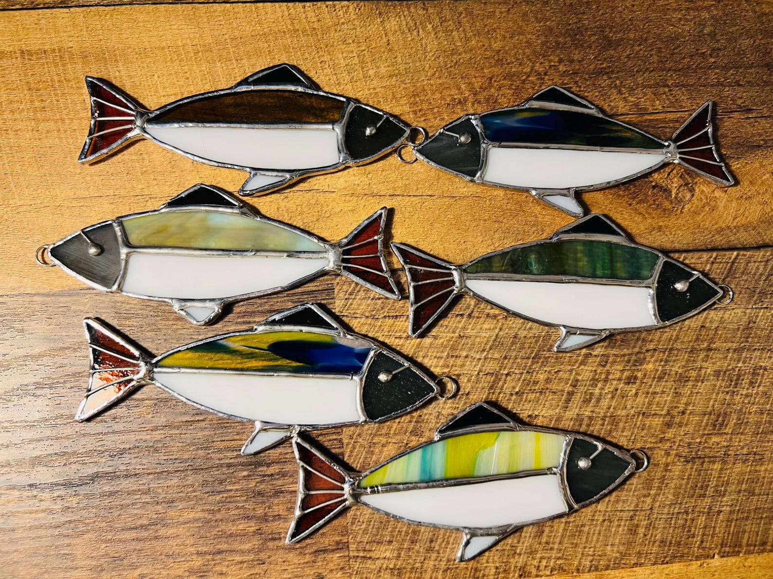 Colorful Stained Glass Fish Suncatcher – Nautical Window Decor - Etsy