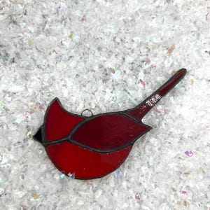 Stained Glass Cardinal Christmas Ornament – Holiday Tree Decoration - Etsy