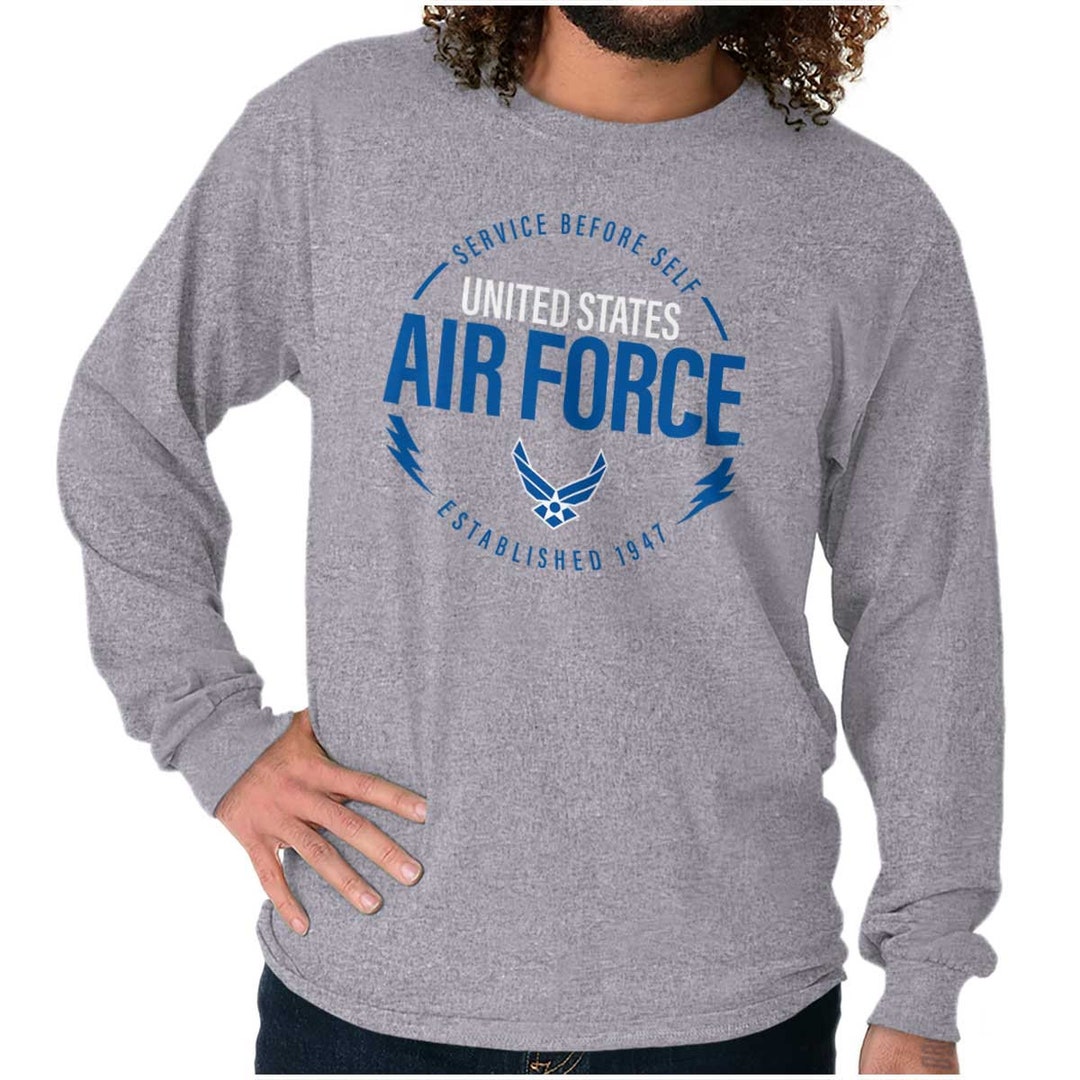US Air Force Service Proud Military USAF Long Sleeve Tshirt for Men or ...