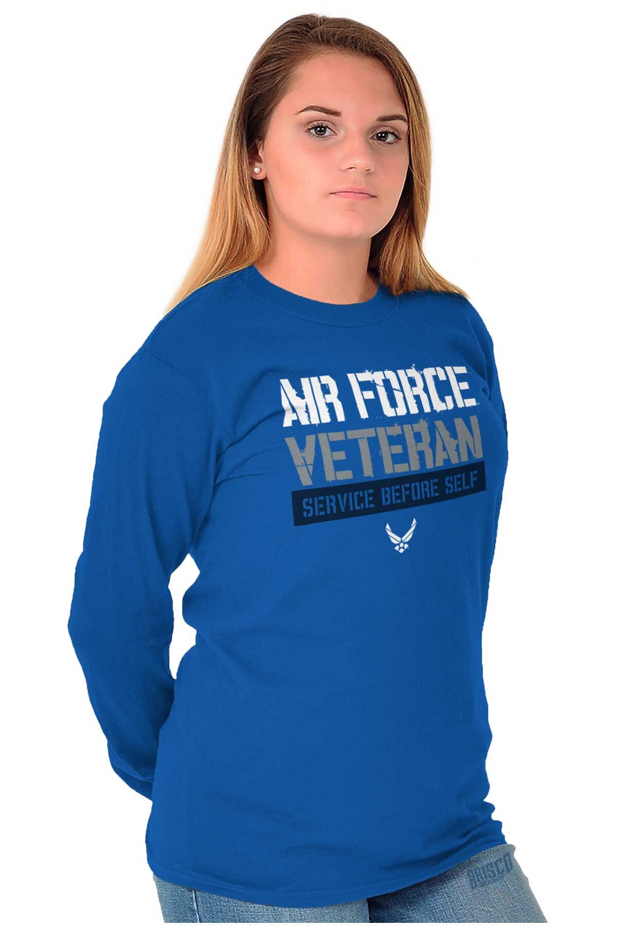 USAF Veteran Service Before Self Air Force Long Sleeve Tshirt for Men ...