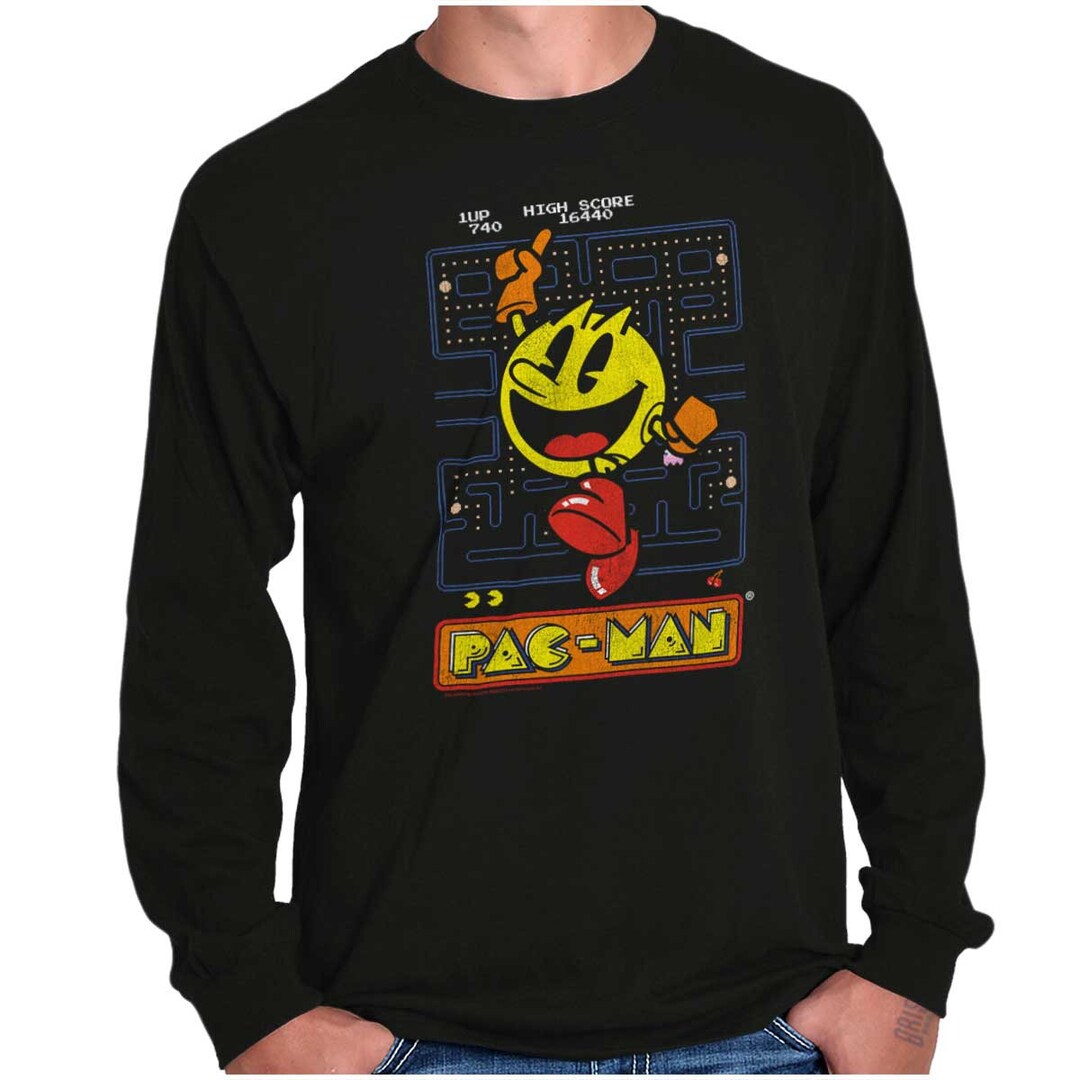 Pac-man 80s Retro Gamer Gift Long Sleeve Tshirt for Men or Women - Etsy