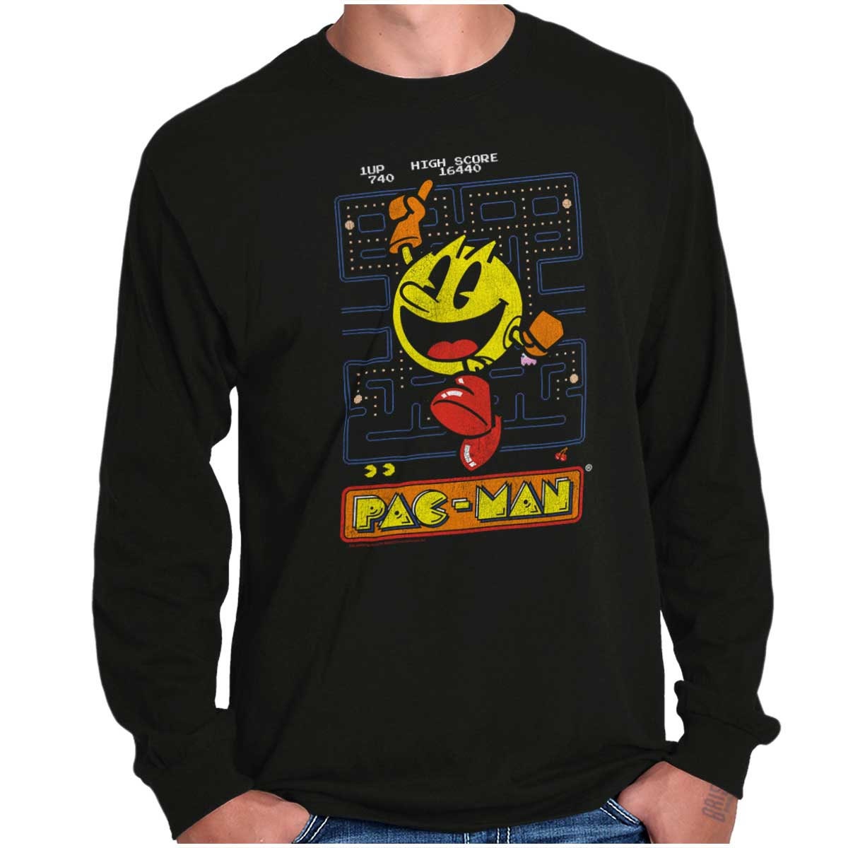 Pac-man 80s Retro Gamer Gift Long Sleeve Tshirt for Men or Women - Etsy