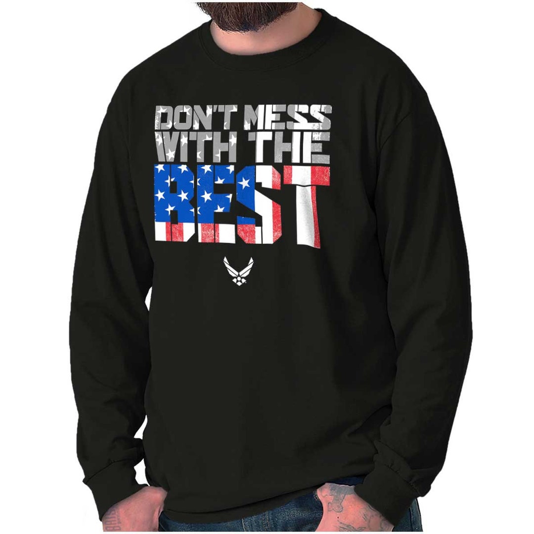 US Air Force USAF Patriotic American Flag Long Sleeve Tshirt for Men or ...