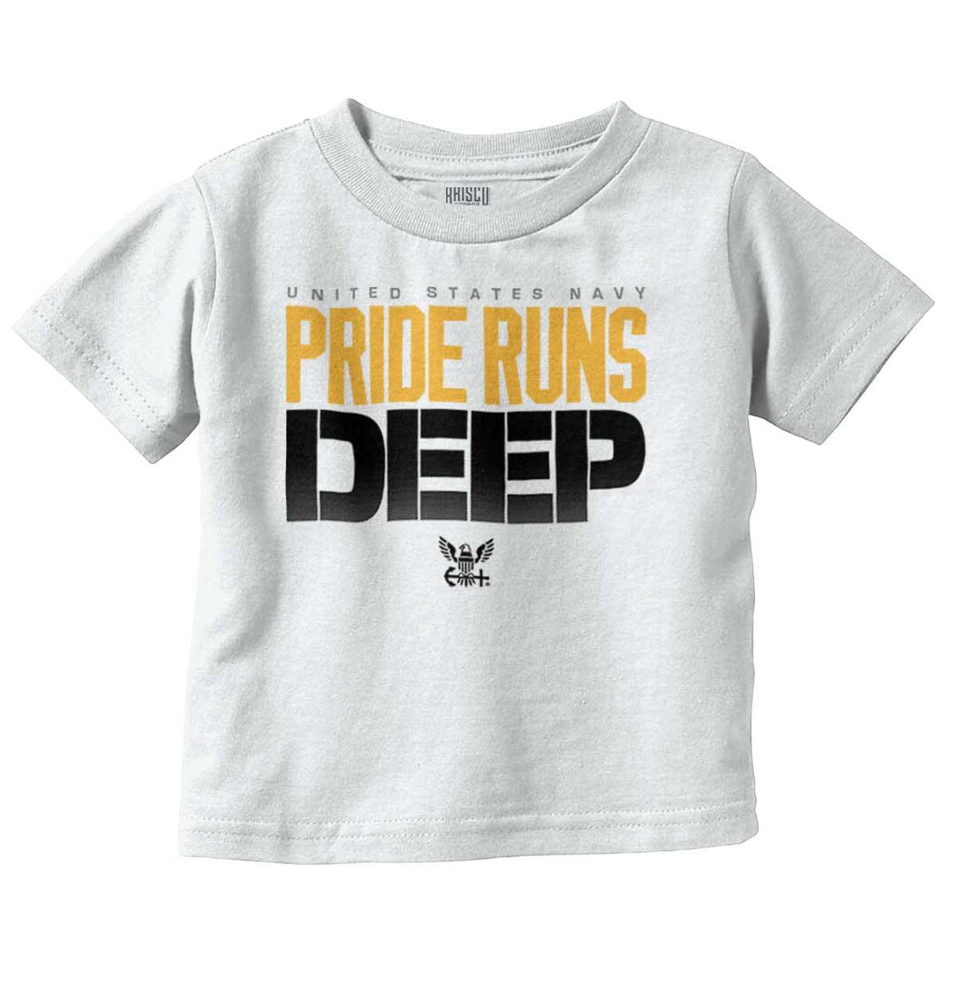 Pride Runs Deep United States Navy Patriotic Toddler Boy Girl Youth T ...