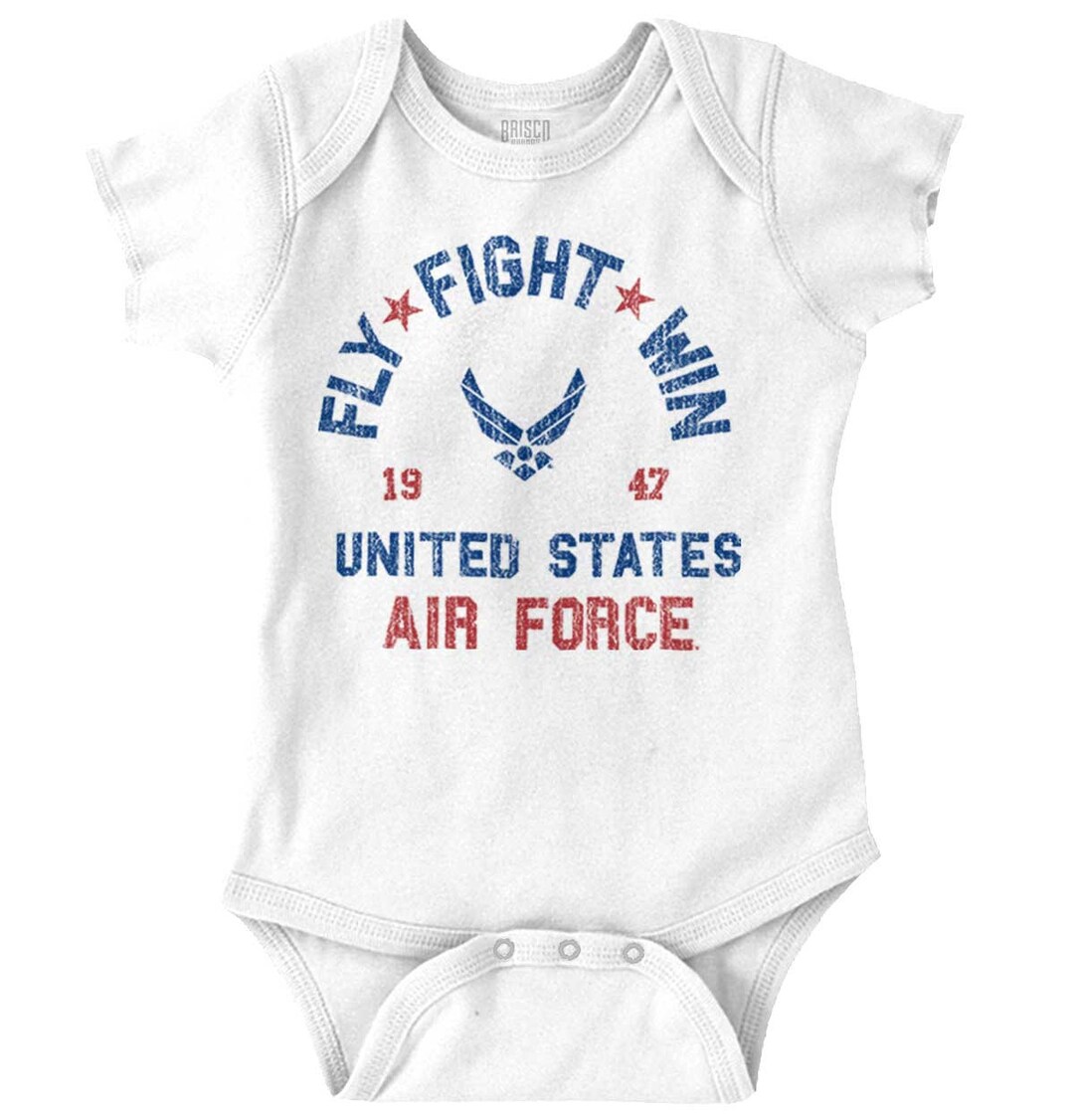 Fly Fight Win United States Air Force USAF Newborn Baby Boy Girl Infant ...