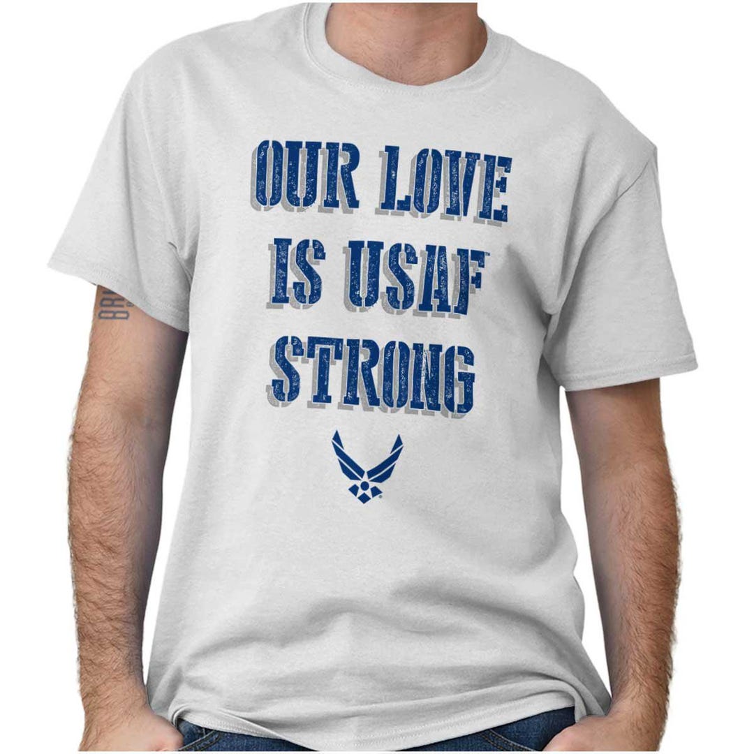 US Air Force Logo Our Love is USAF Strong Womens Graphic Crewneck T ...
