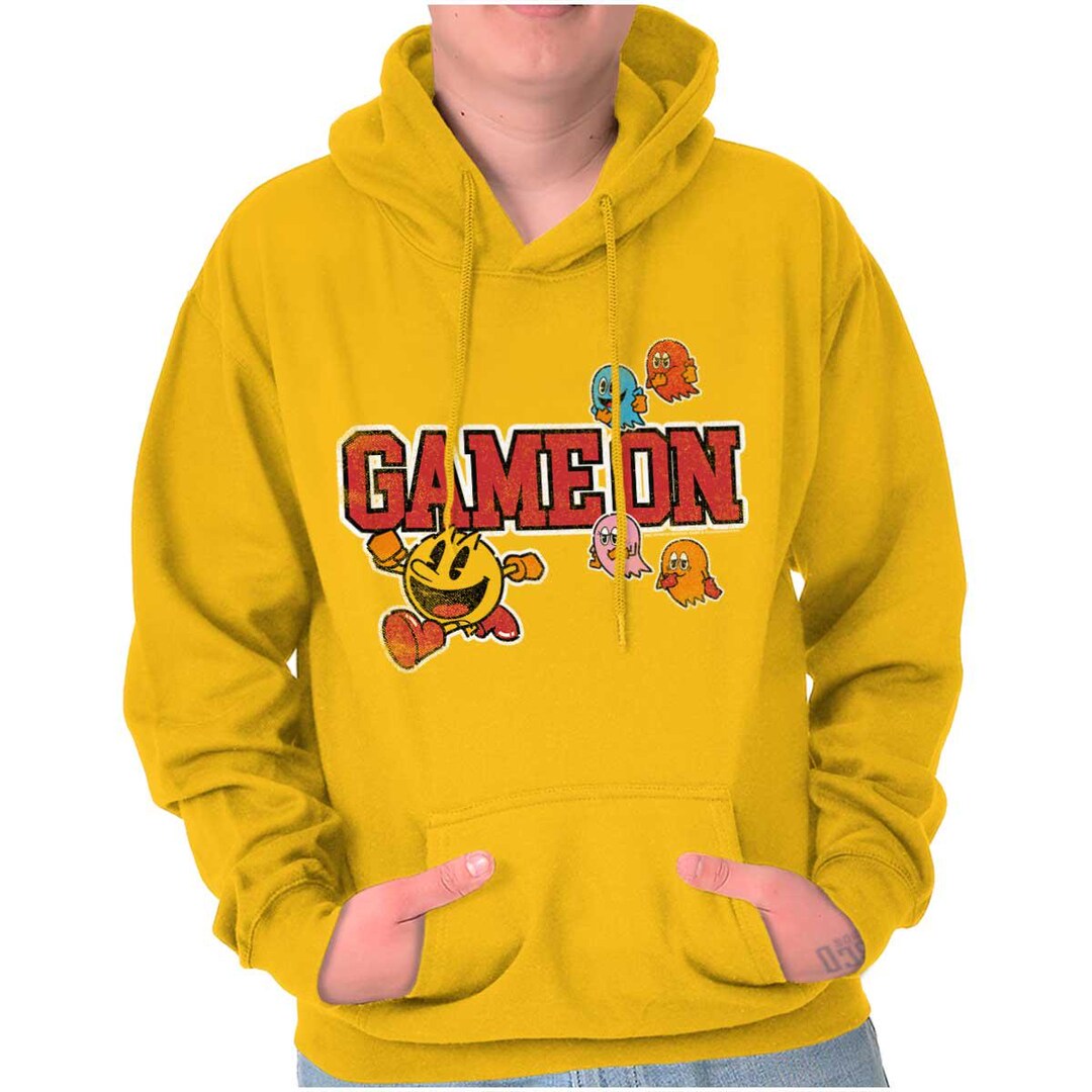 Retro Arcade PACMAN Ghosts Game on Hoodie Hooded Sweatshirt Men Women ...