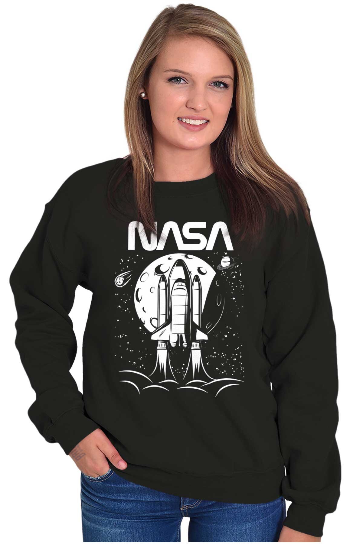 NASA Space Shuttle Rocket Aerospace Program Womens or Mens Crewneck ...