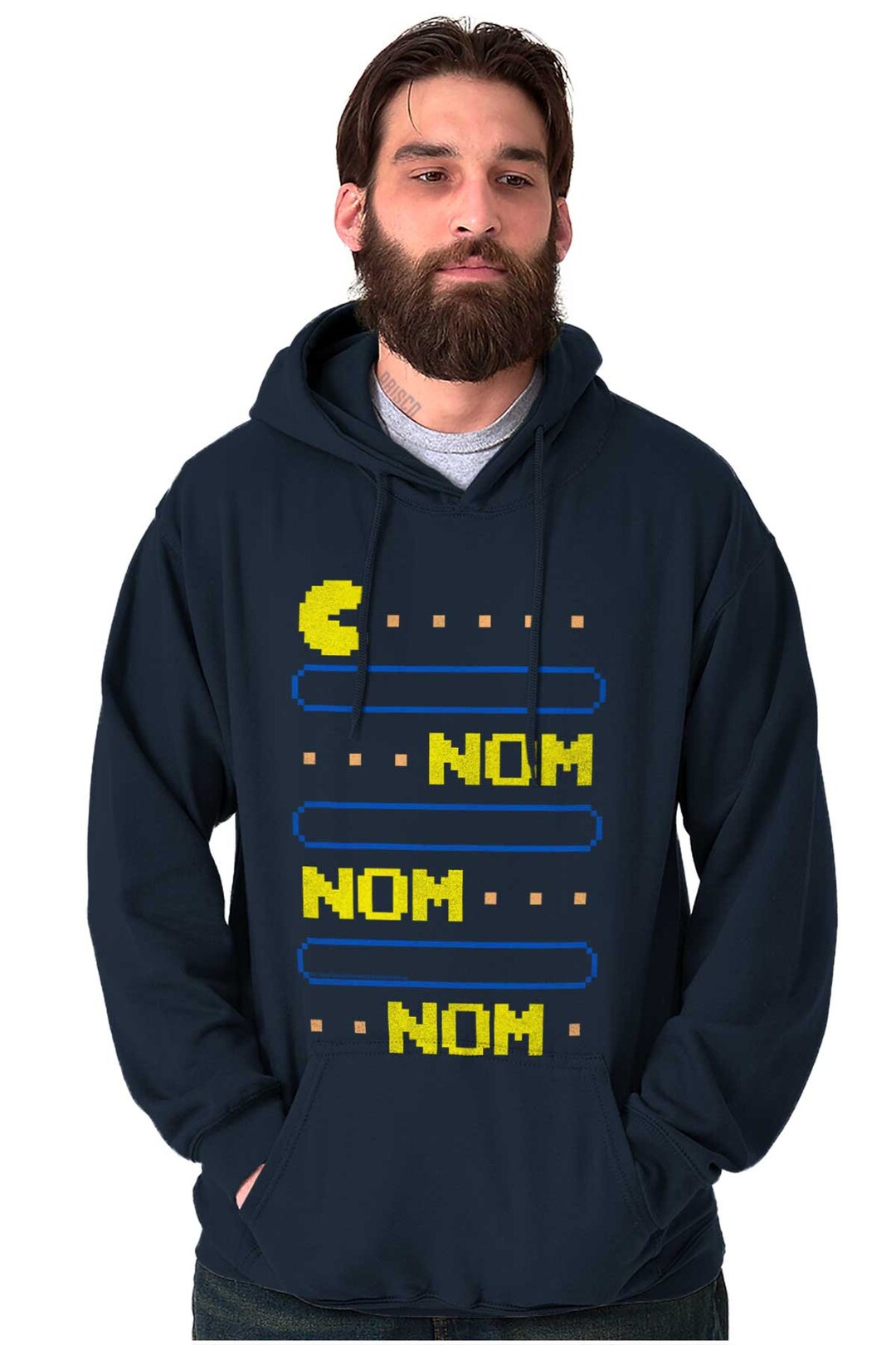 PACMAN Classic 80s Retro Arcade Video Game Hoodie Hooded Sweatshirt Men ...