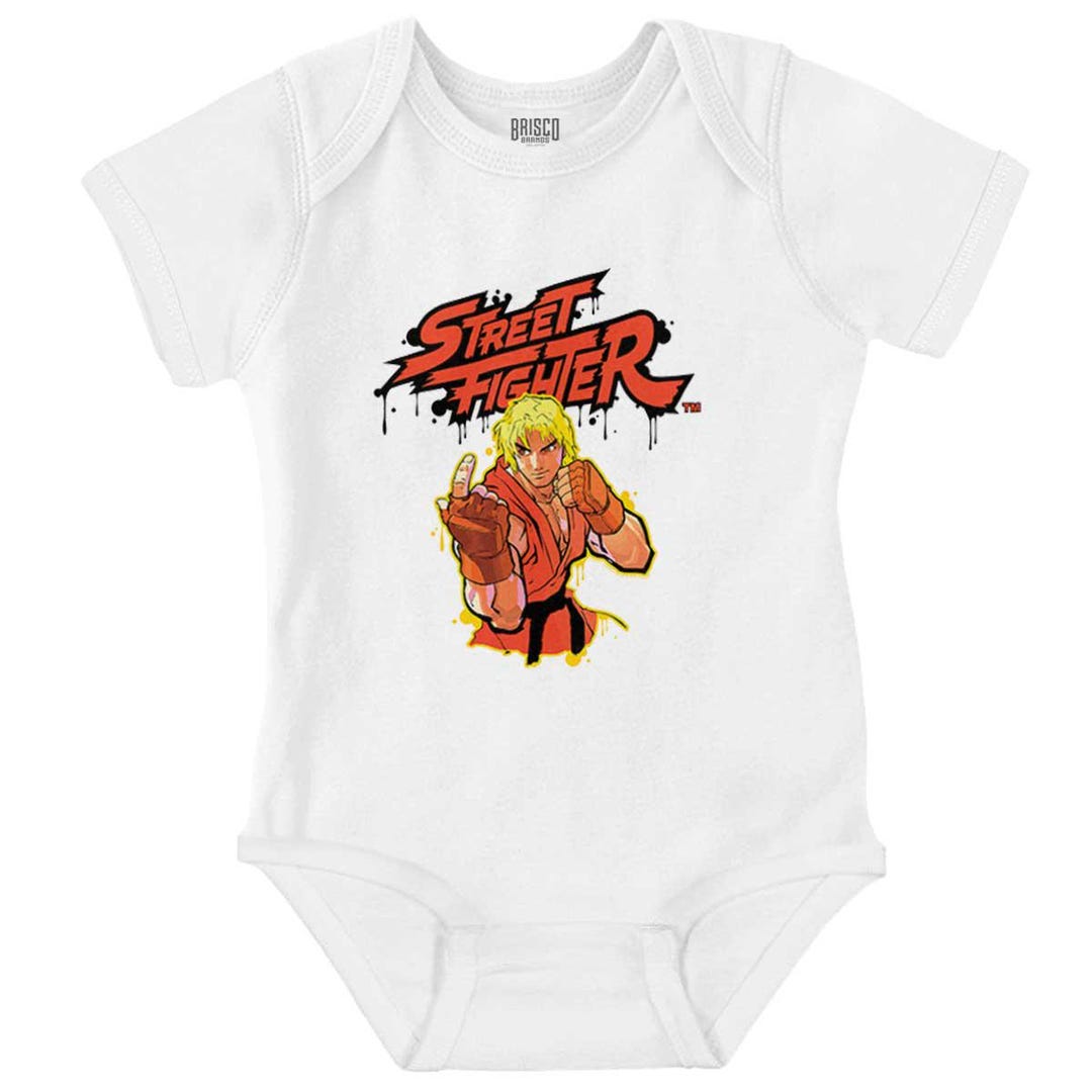 Street Fighter Video Game Ken Paint Drip Newborn Baby Boy Girl Infant ...