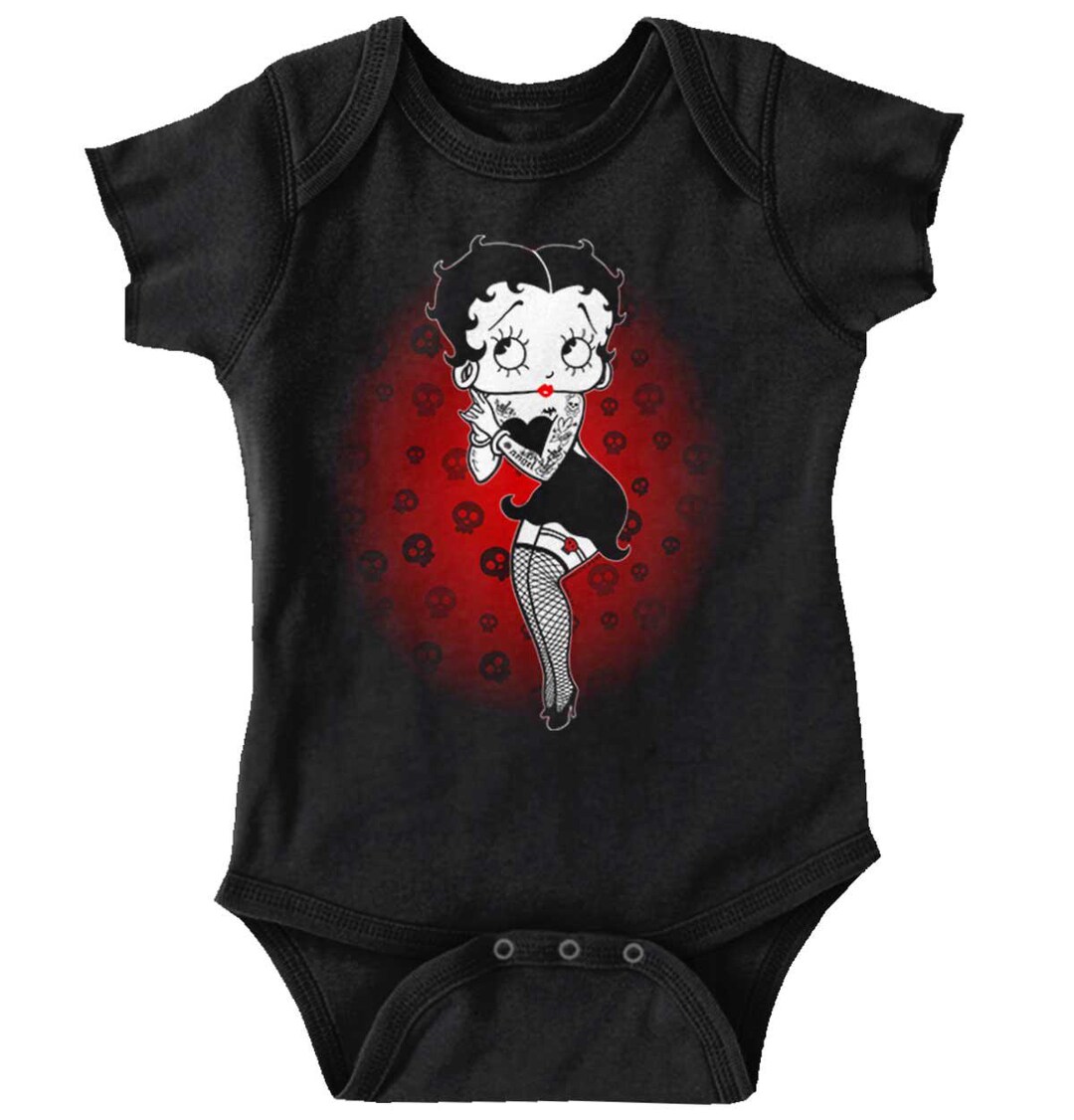 Betty Boop Vintage Retro Got Punk Cartoon Baby Girls Infant Romper ...