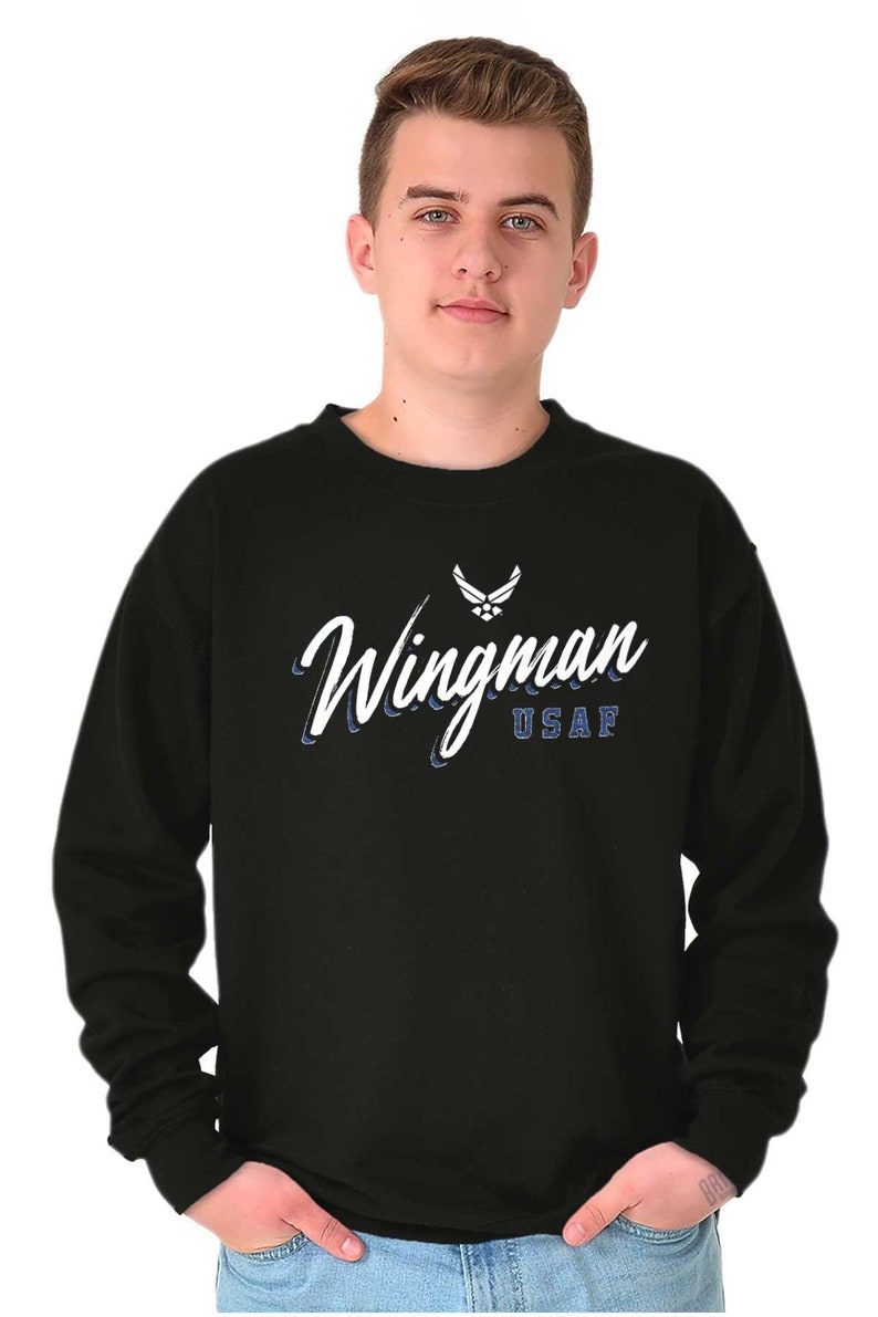 US Air Force Wingman USAF Military Pilot Mens Crewneck - Etsy