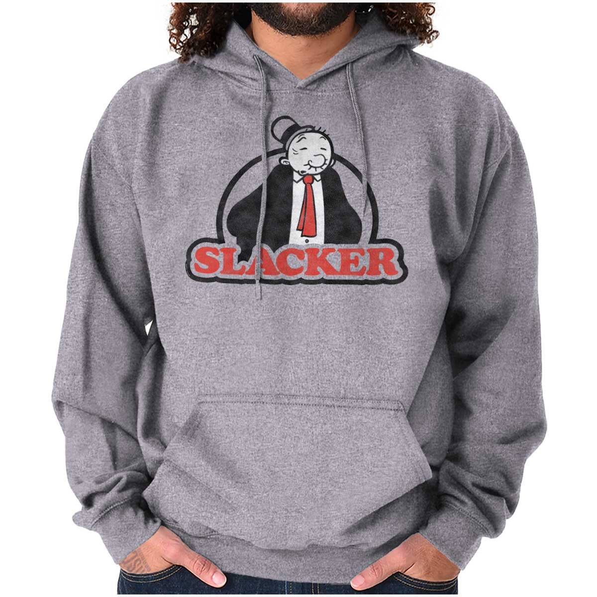 Slacker Funny Lazy Wimpy Popeye Workout Gift Hoodie Hooded Sweatshirt ...