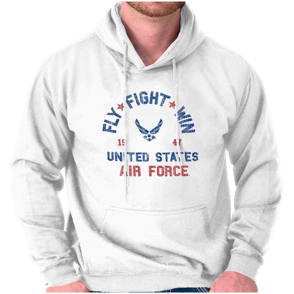 Fly Fight Win United States Air Force USAF Hoodie Hooded Sweatshirt Men ...