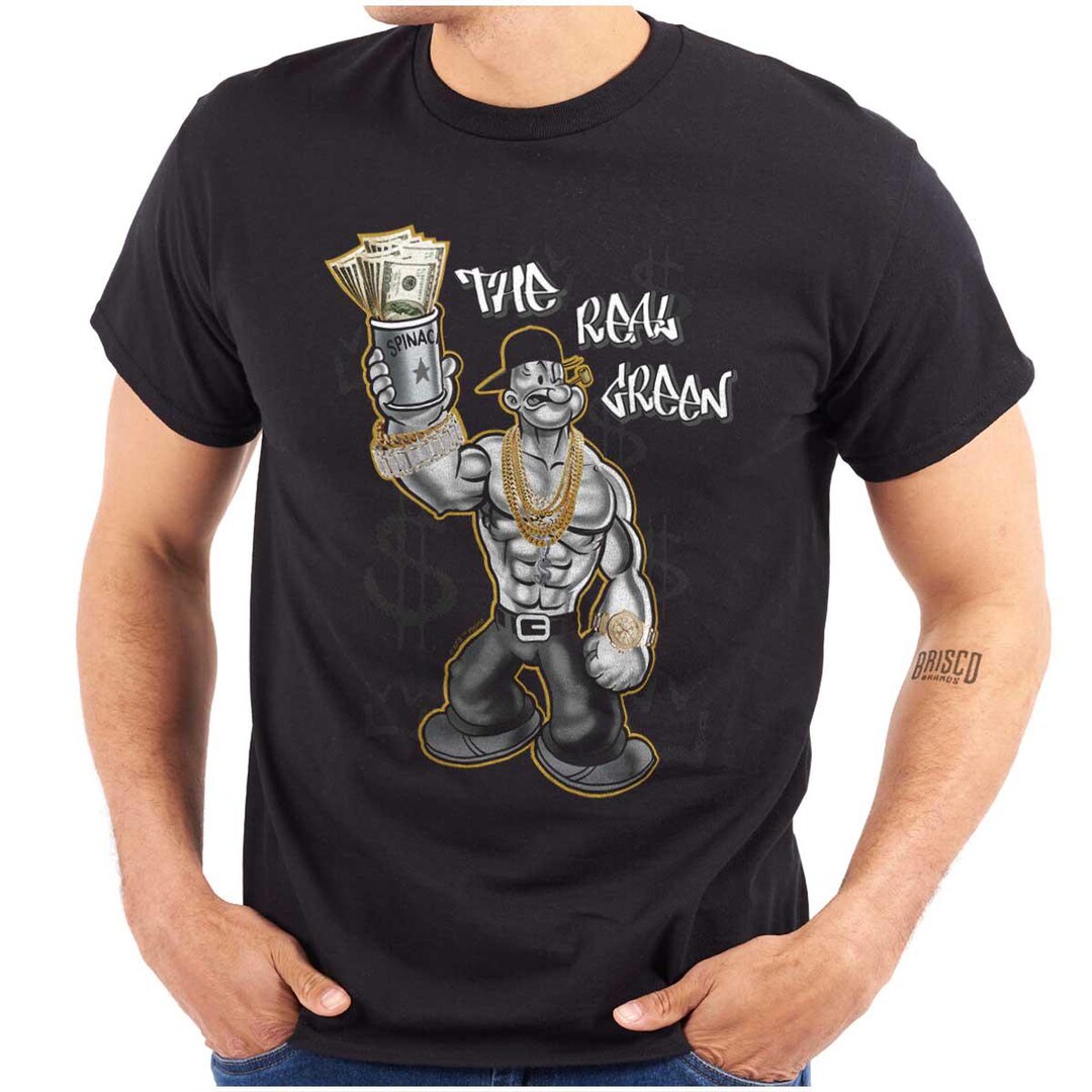 Urban Popeye the Sailor Man the Real Green Womens or Mens Crewneck T ...