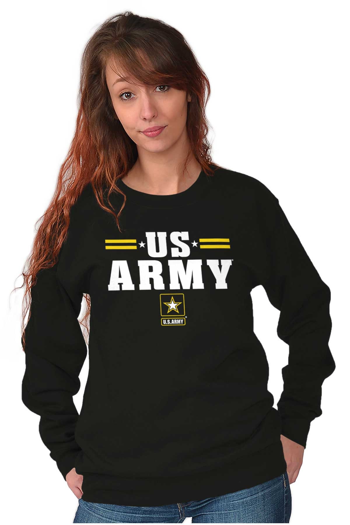 US Army Military Armed Forces Combat Veteran Womens or Mens Crewneck ...