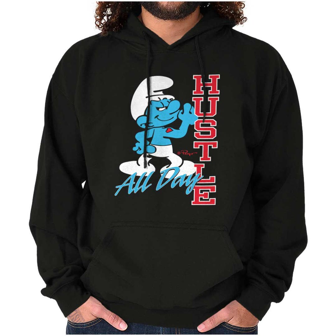 Hefty Smurf Hustle All Day Workout Hoodie Hooded Sweatshirt Men Women ...