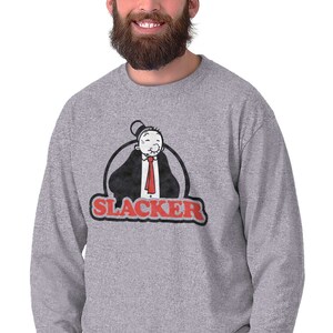 Slacker Funny Lazy Wimpy Popeye Workout Gift Long Sleeve Tshirt for Men ...