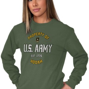 US Army Hooah Military USAF Armed Forces Long Sleeve Tshirt for Men or ...