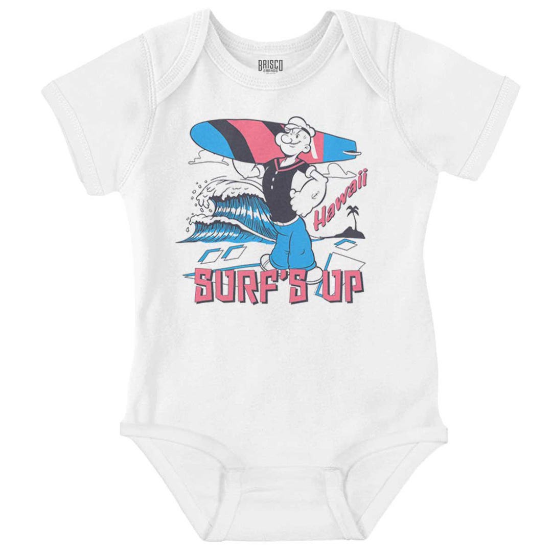 Popeye the Sailor Man Surfs up Wave Hawaii Newborn Baby Boy Girl Infant ...
