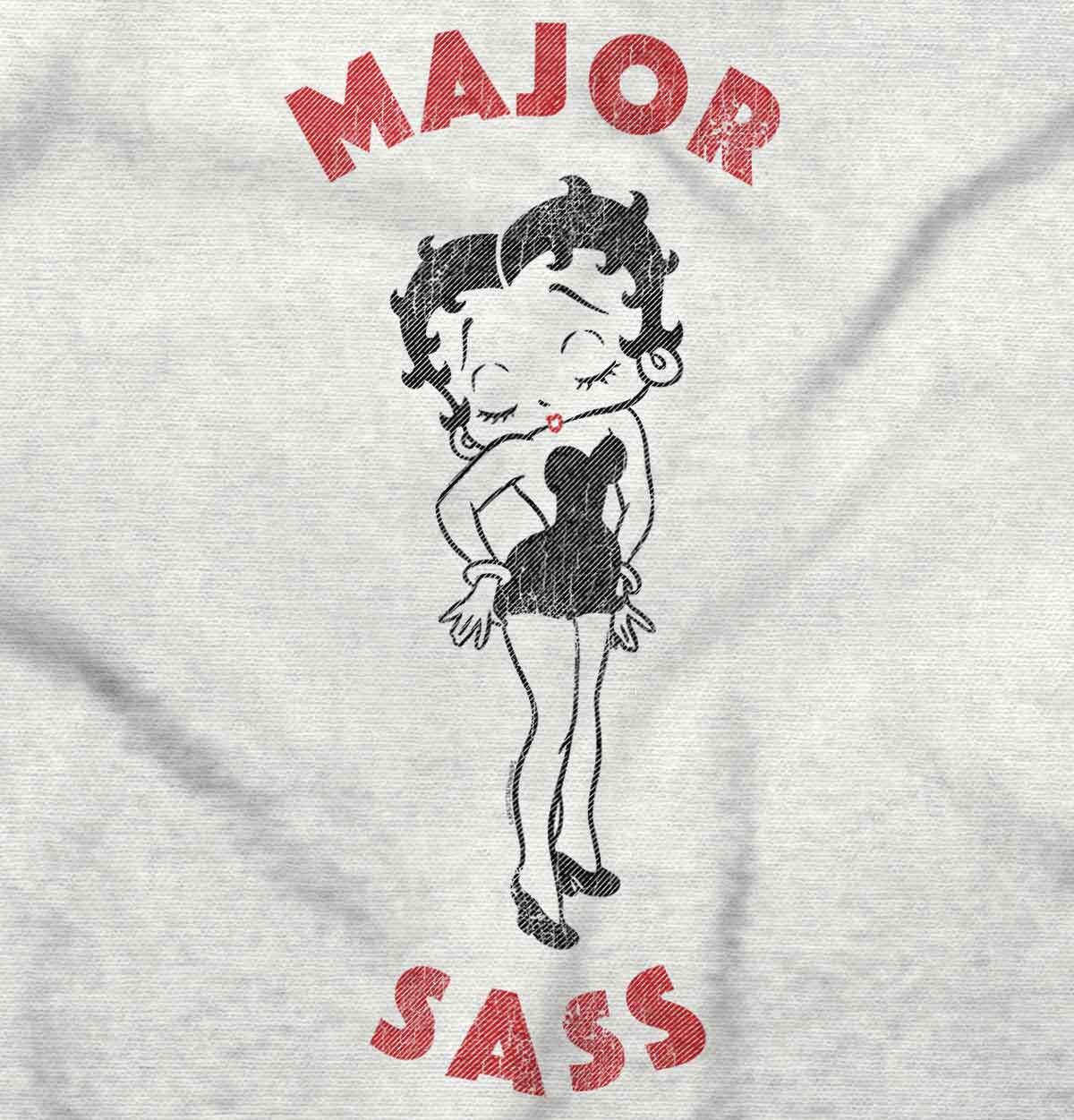 Vintage Major Sass Betty Boop Cartoon Gift Long Sleeve T Shirt Tees for ...