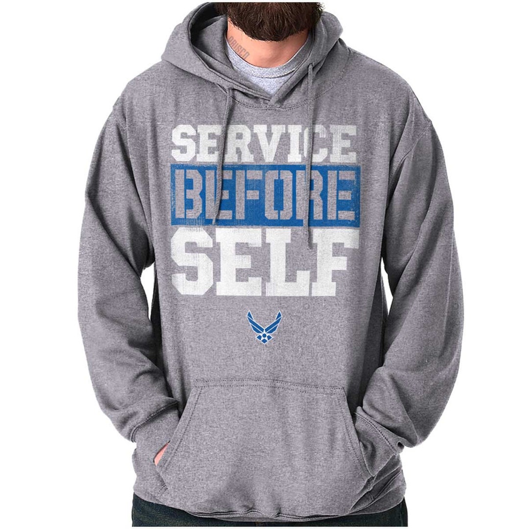Service Before Self USAF Military Air Force Hoodie Hooded Sweatshirt ...