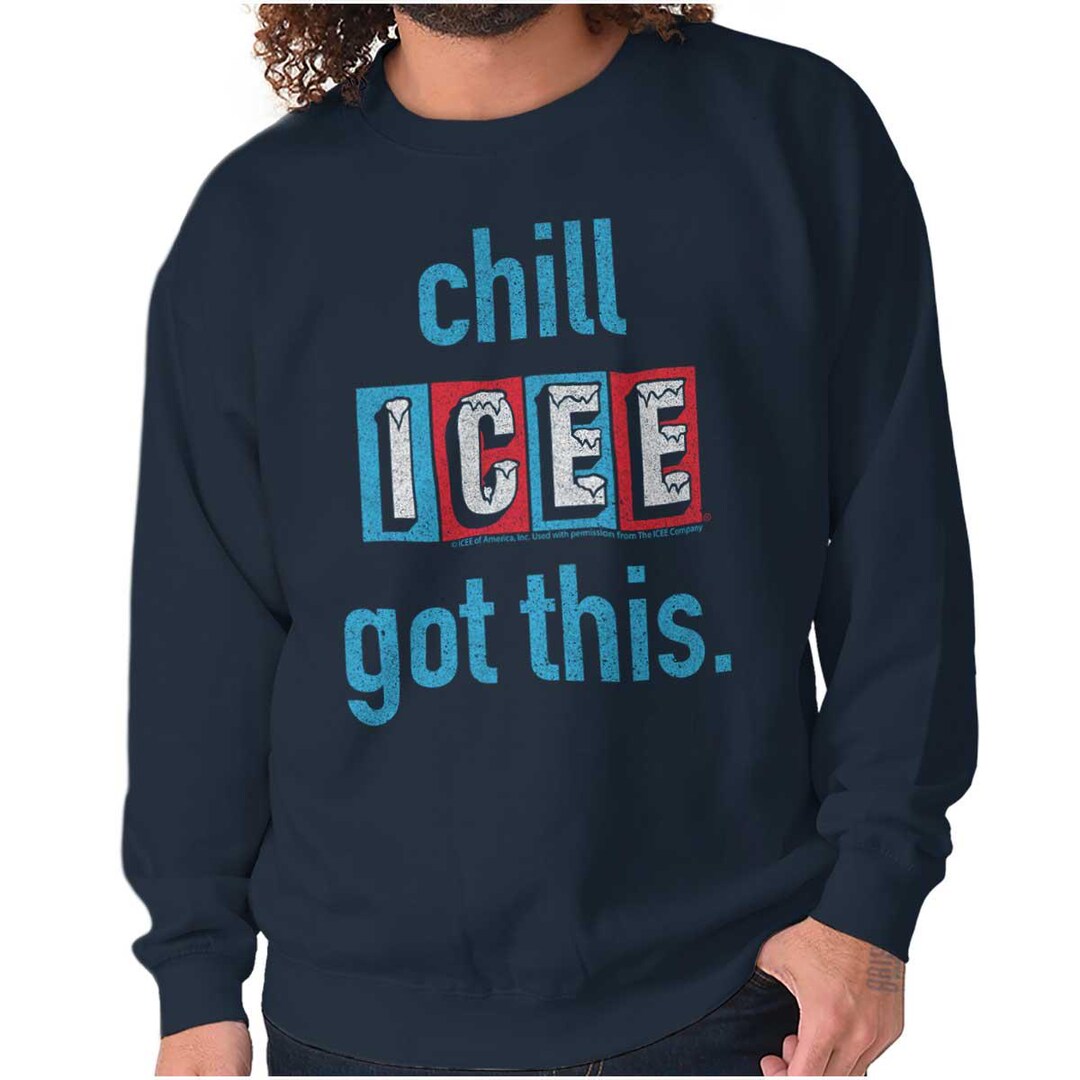 Chill ICEE Got This Funny Cool Logo Quote Womens or Mens Crewneck ...