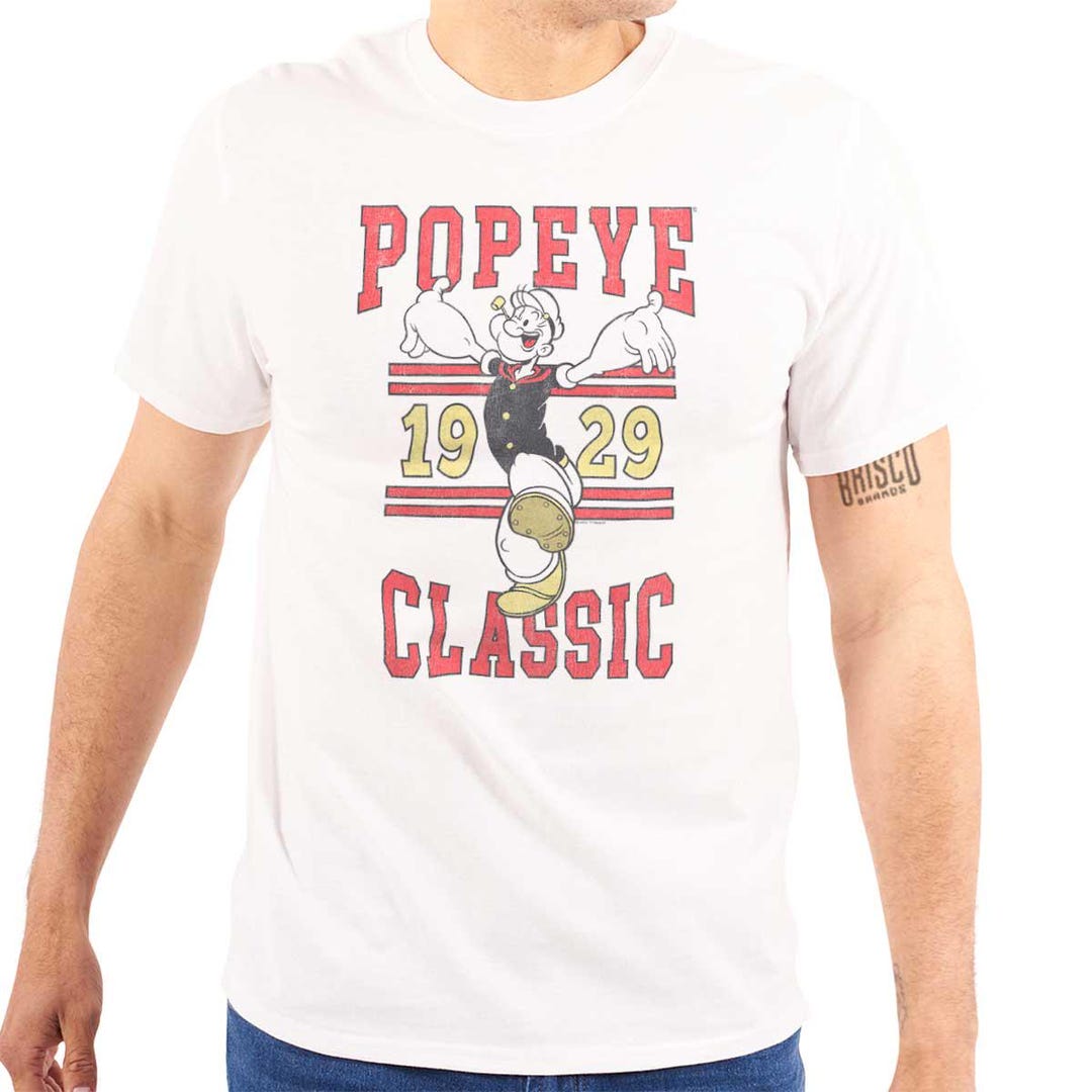 Classic Popeye the Sailor Man 1929 Varsity Womens or Mens Crewneck T ...